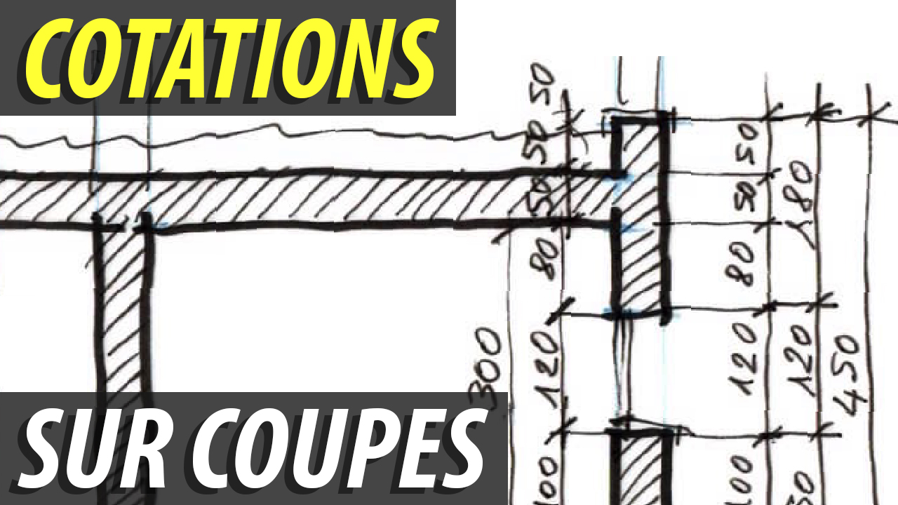 ÉCRIRE LES COTATIONS SUR UNE COUPE VERTICALE - Dessiner un plan